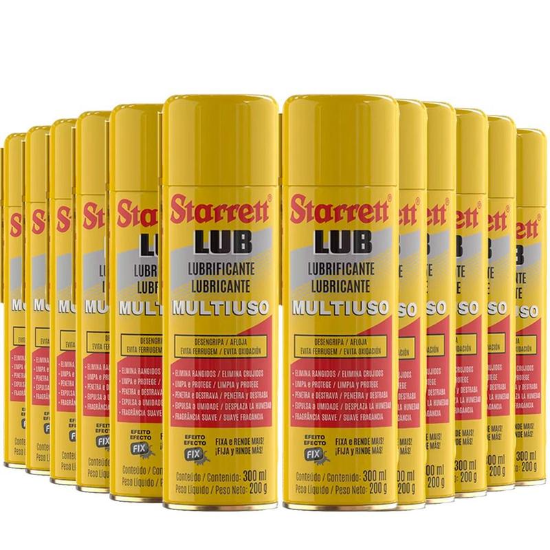 Kit 12 óleos lubrificante desengripante multiuso 300 ml - Lub Starrett ...