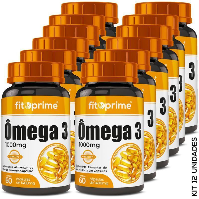 Kit 12 Ômega 3 Óleo De Peixe 1000Mg 60Cps Atacado - Fitoprime - Ômega 3 ...