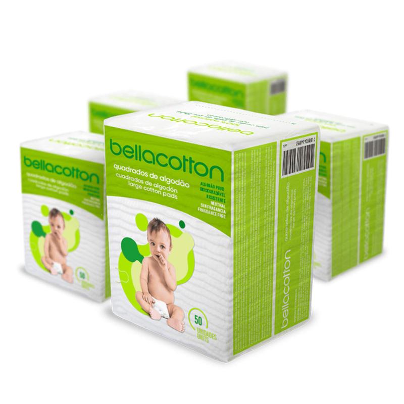 Kit 12 Pacotes de Algodão BellaCotton com 50 Unidades total de 600 ...
