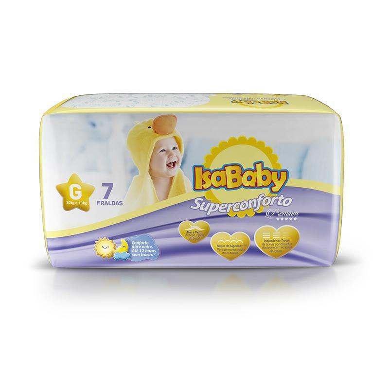 Kit 12 Pacotes De Fralda Isababy Superconforto Premium G - Fralda ...