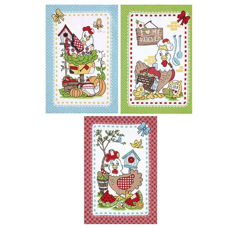 Kit 12 Panos de Copa Felpudo Estampado Dohler Chickens - DOHLER S.A ...