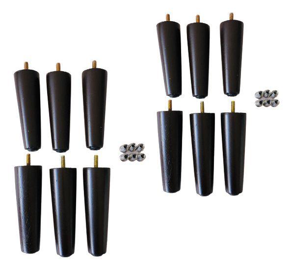 Kit 12 Pé De Cama Box Pés Madeira 12 Cm Cama De Casal King - TECMIX - Pés para Móveis - Magazine ...