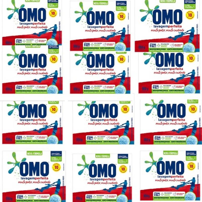 Kit 12 Sabão Em Pó Omo Lavagem Perfeita 800g cada cx - Multa Marca ...