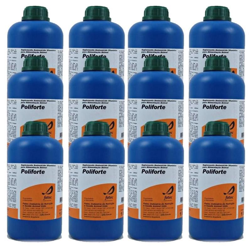 Kit 12 Suplementos Poliforte Solução Bovinos E Aves 1L - FATEC ...