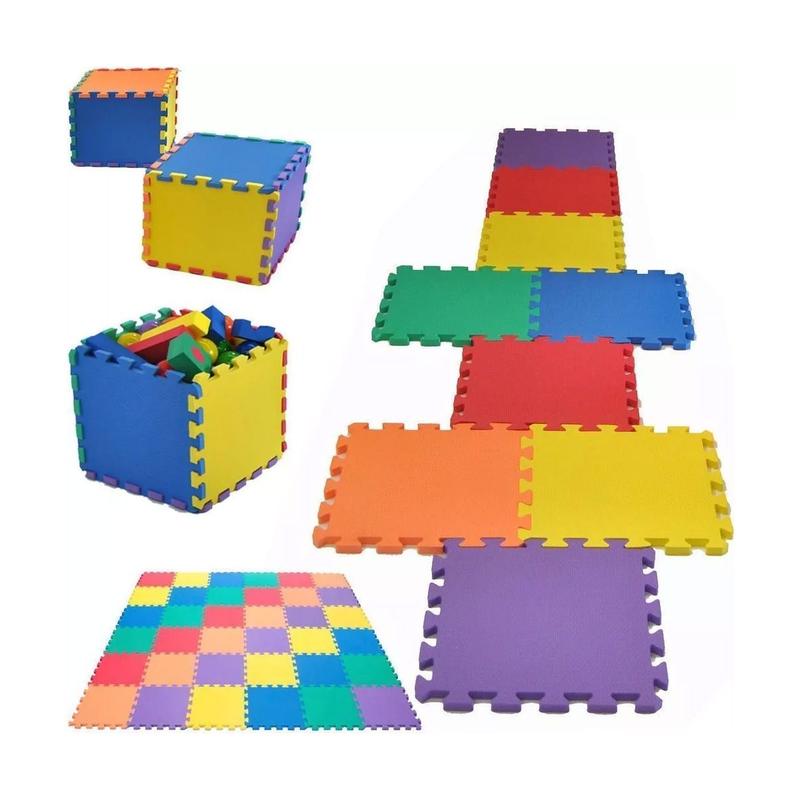 Kit 12 Tapete Tatame Eva Bebe Infantil 50x50 10mm Colorido - EVAFIT ...
