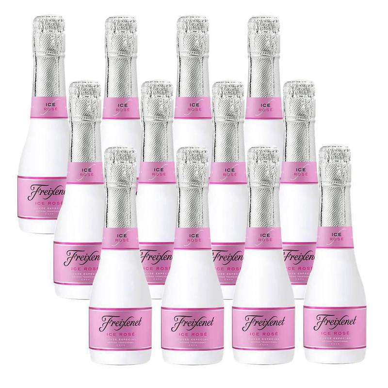 Kit 12 Un. Mini Espumante Freixenet Ice Rosé Semi-Seco 200Ml ...