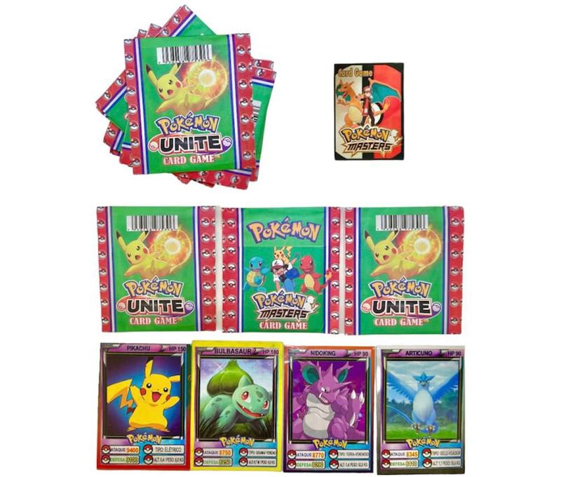 Kit 1,200 Cards = 300 Envelope Sortido Naruto, Pok, Dragon - pokemon ...