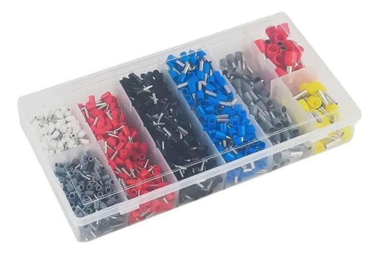 Kit 1200 Terminais Ilhós Tubular Fios Elétricos Isolados - Kadê ...