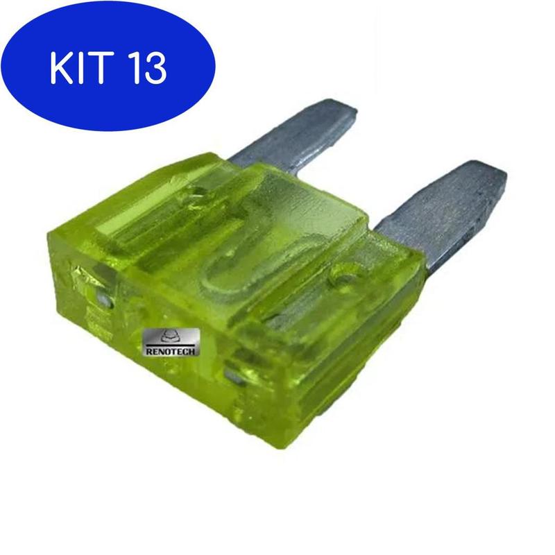 Kit 13 Fusivel Encaixe 20 Amperes Mini - Renotech - Fusíveis - Magazine ...