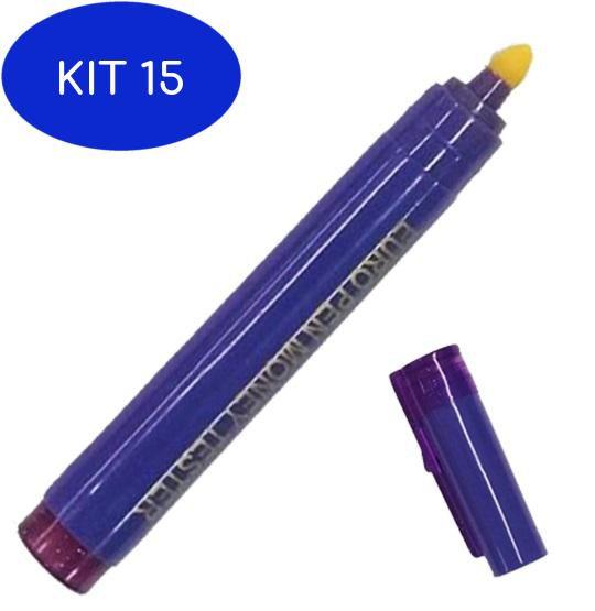 Kit 15 Caneta para testar dinheiro nota falsa com luz led - Rio Chens ...