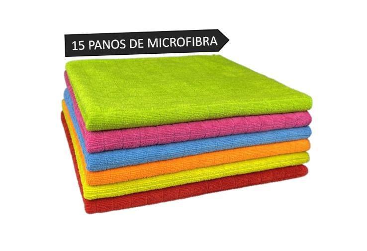 Kit 15 Flanela Microfibra Limpa Vidro Pia Pano Multiuso - Caebitex ...