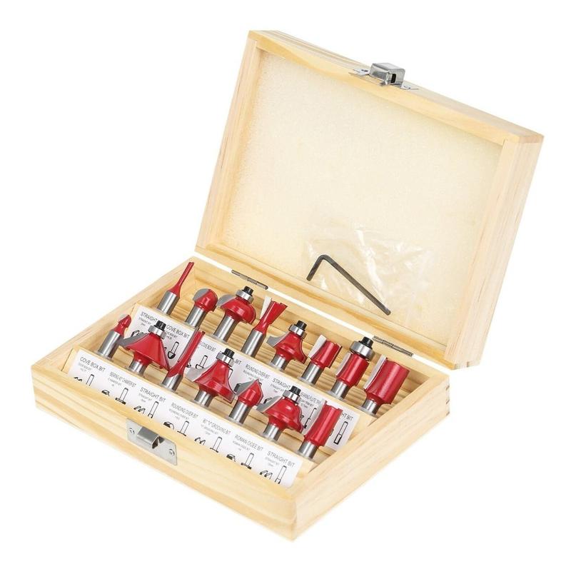 Kit 15 Fresas Para Tupia Madeira Haste 6mm Profissional - Performance ...