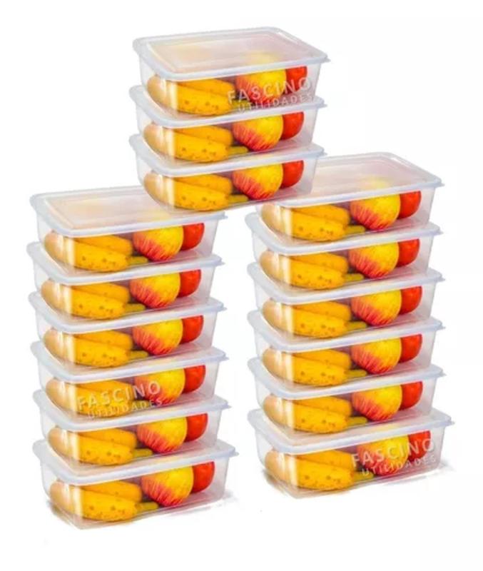 Kit 15 Potes 1 Litro Transparentes Bpa Free Marmita - meta - Pote ...