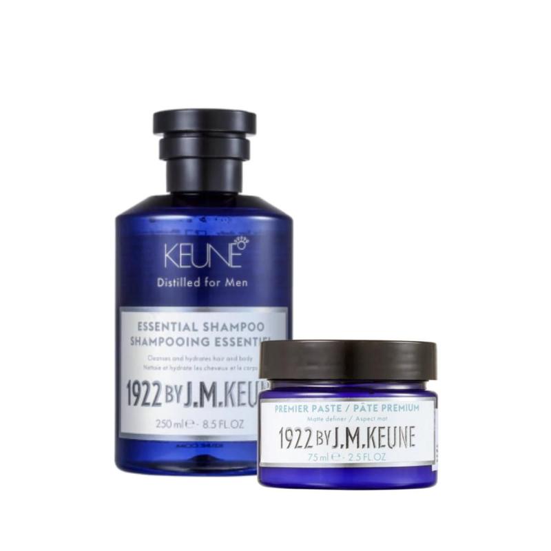 Kit 1922 By J. M. Keune Shampoo Essential e Premier Paste 75ml - Kit de Tratamento para Cabelos ...