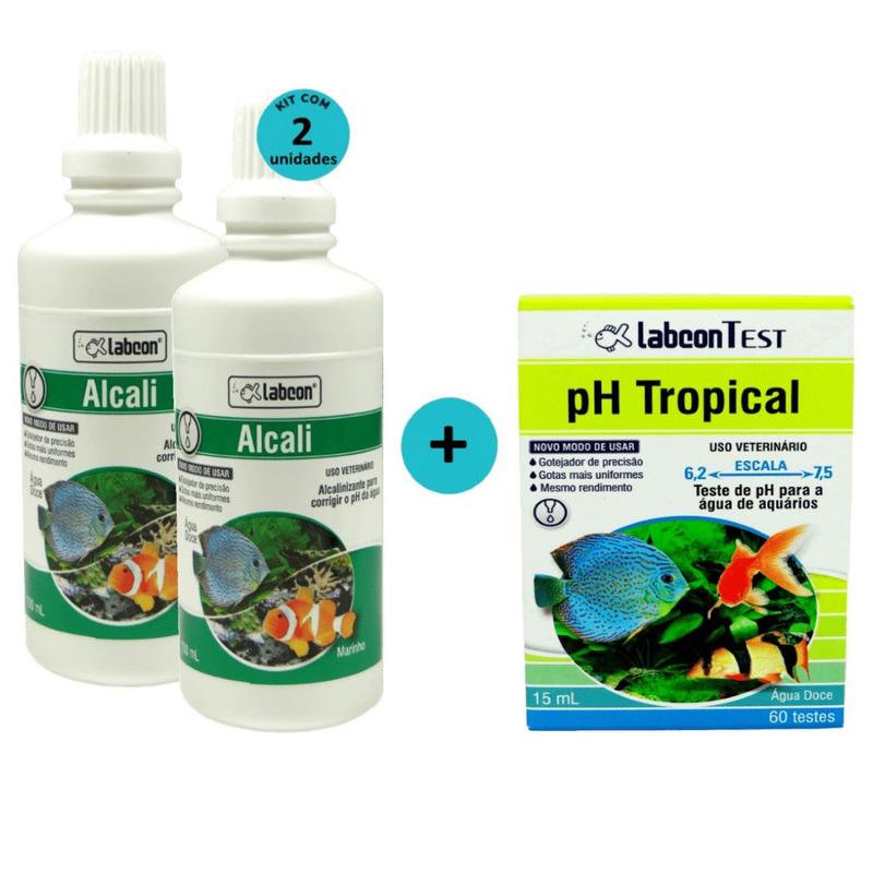 Kit 2 Alcon Labcon Alcalizante Alcali 100ml + 1 Alcon LabconPH Tropical ...