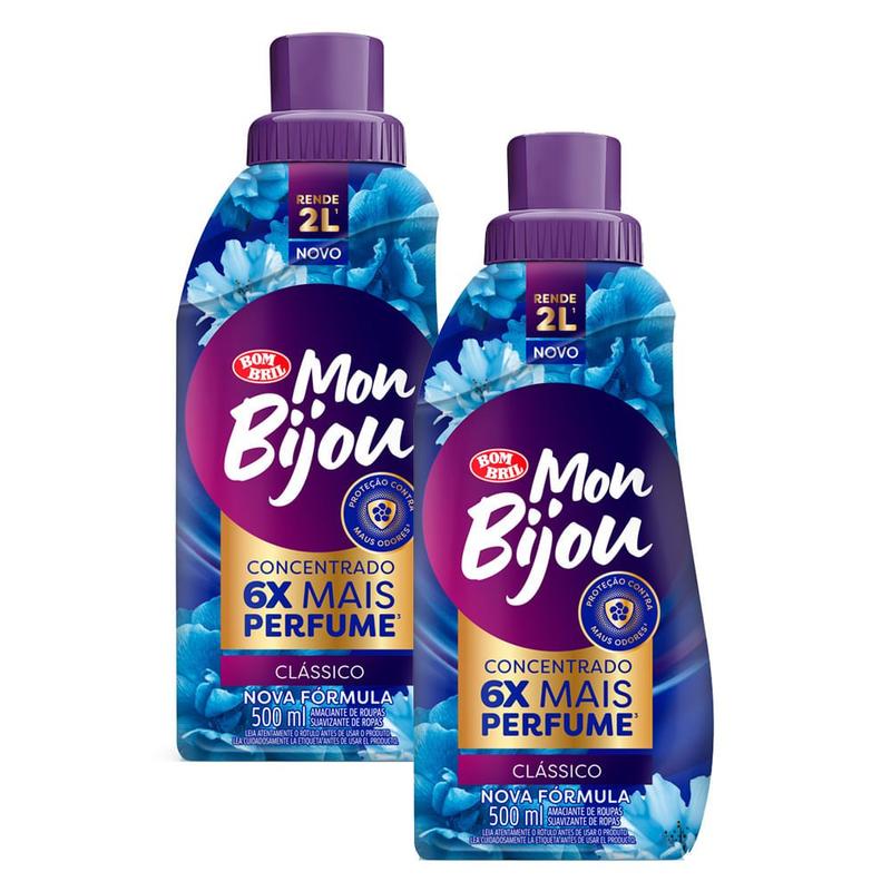 Kit 2 Amaciante Mon Bijou Concentrado Clássico 500ml - Bombril ...