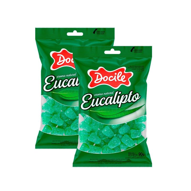 Kit 2 Bala de Goma Docile Eucalipto 90g - Balas - Magazine Luiza
