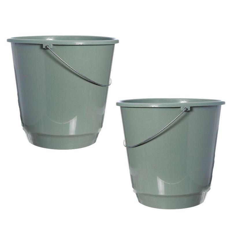 Kit 2 Baldes Com Alça De Ferro 20L Multiuso Cinza Arqplast - Balde de ...