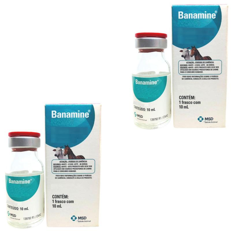 Kit 2 Banamine 10mL Bovinos Equinos Msd Saude Animal - Farmácia Pet ...