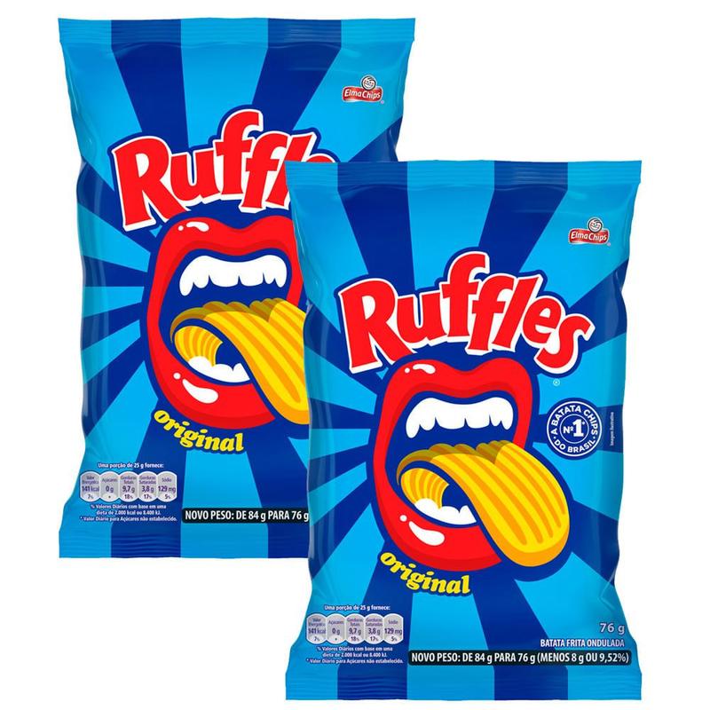 Kit 2 Batata Ruffles Elma Chips Sabor Original 76g - Ruffles - Magazine ...