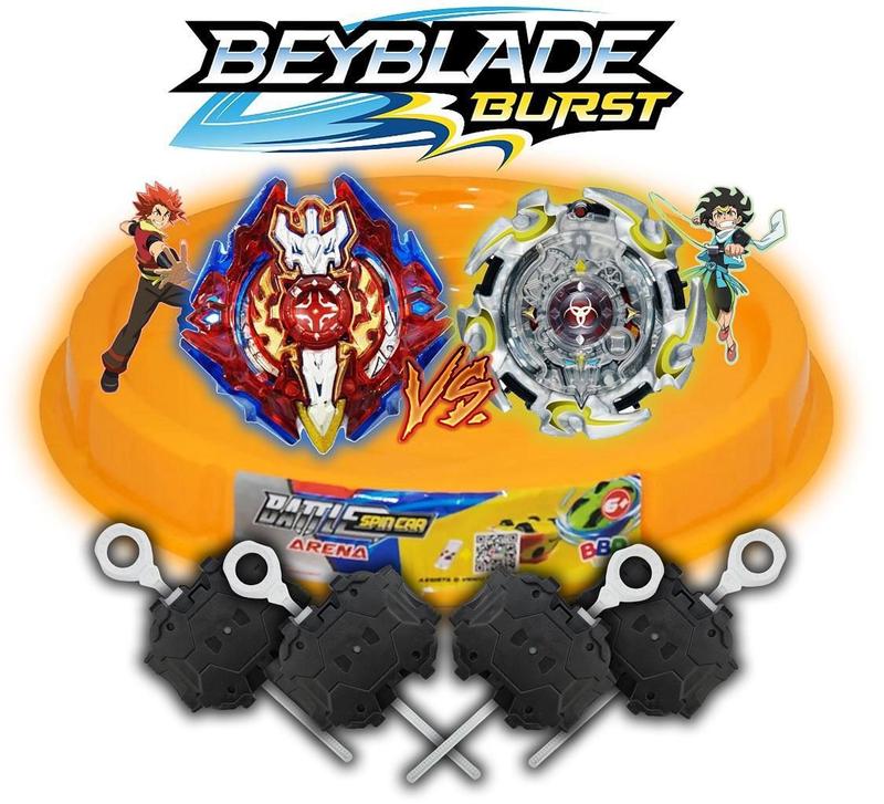 Kit 2 Beyblade 4 Lançador + Arena Bbr Beystadium Beyblade - Beyblade ...