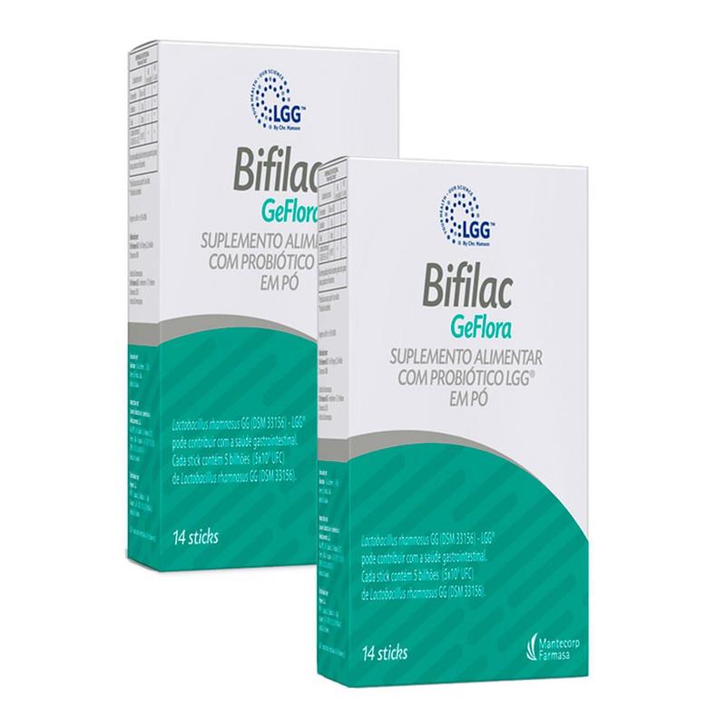 Kit 2 Bifilac Geflora Pó com 14 Sticks - Lactobacilos - Magazine Luiza