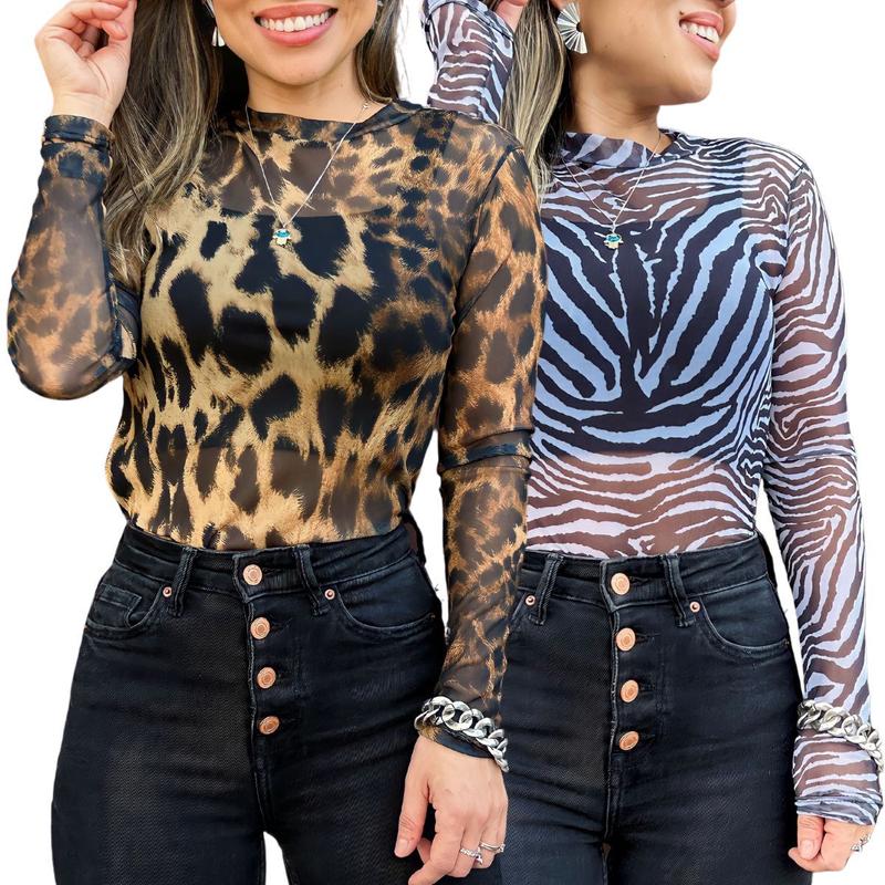 Kit 2 Blusas de Tule Manga Longa Segunda Pele Transparente - Maranne ...