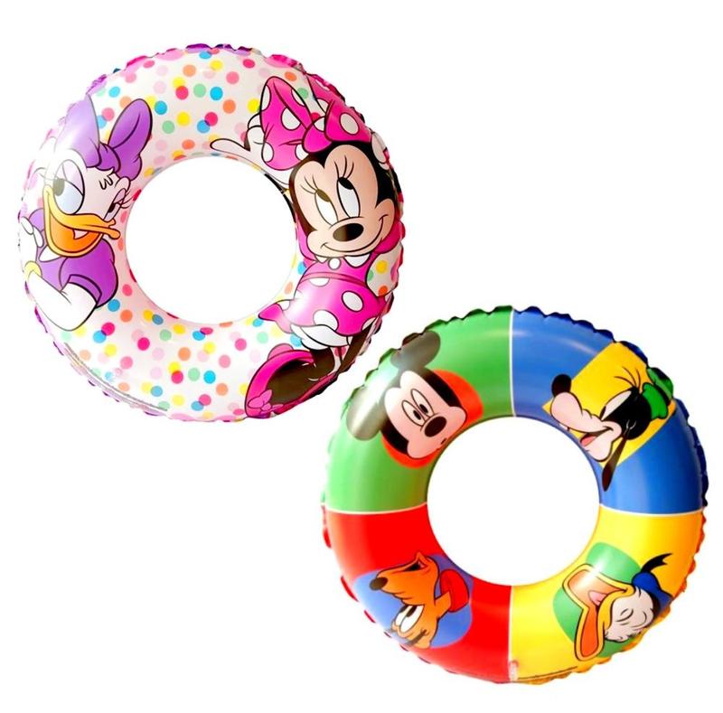 Kit 2 Boias Infantis Circulares Mickey e Minnie até 30kg Praia e ...