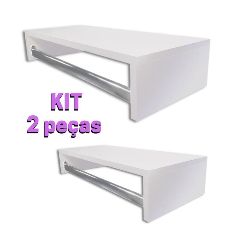 Kit 2 Cabideiro Suspenso Em Mdf - Home wood - Cabideiro - Magazine Luiza