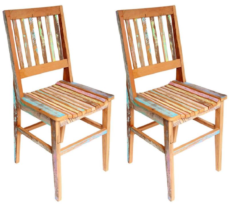 Kit 2 Cadeiras Conforto Madeira Maciça de Demolição Peroba Rosa Patina ...