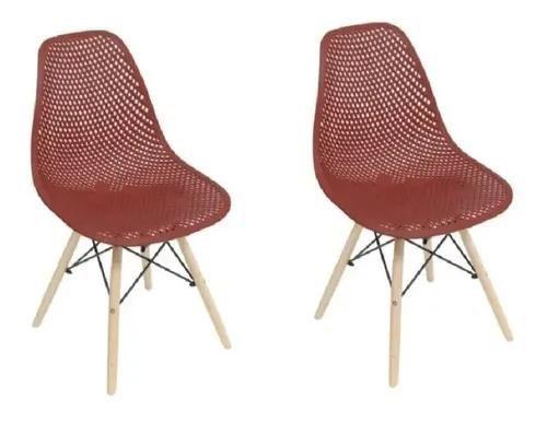 Kit 2 Cadeiras Eames Design Colméia Eloisa Vinho - Homelandia - Móveis ...