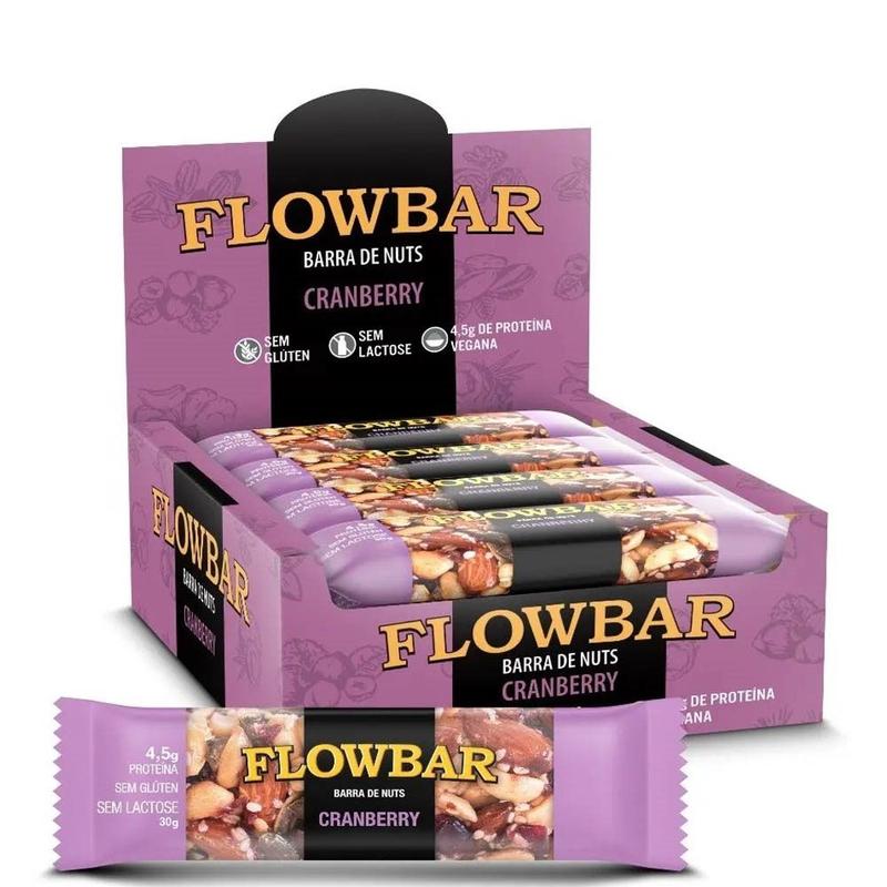 Kit 2 Caixas de Barra de Nuts Cranberry Flowbar 30g 12un - Barra de ...