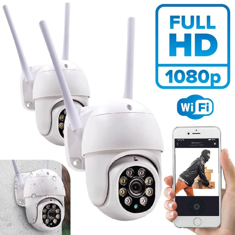 Kit 2 Câmeras De Segurança Wifi Mini IP Sem fio Com Visão Noturna ...