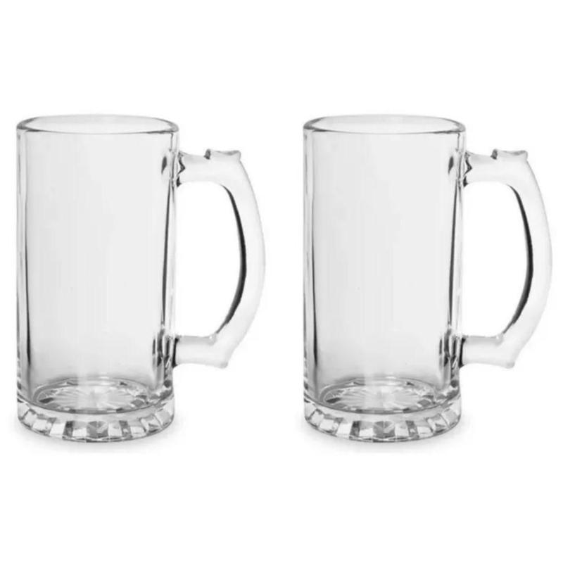 Kit 2 Canecas De Chopp Vidro Liso Para Cerveja 480 Ml Bar - Chef Line ...