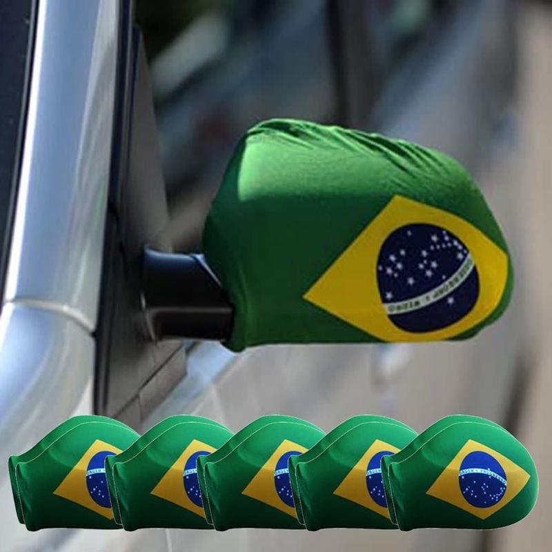 Kit 2 capa p/ retrovisor bandeira brasil copa tam universal ...