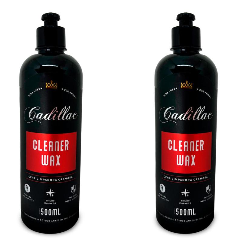 Kit 2 Ceras Cleaner Wax Limpadora Cremosa 500ml Cadillac - Cera ...