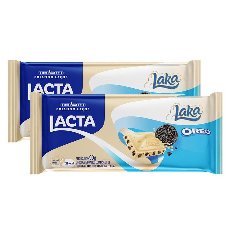Kit 2 Chocolate Lacta Laka Oreo 90g - Chocolate / Barra de Chocolate ...