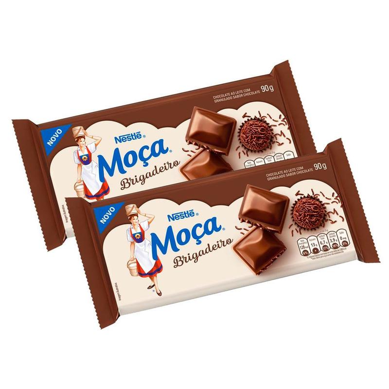 Kit 2 Chocolate Nestlé Moça Brigadeiro 90g - Moca - Chocolate / Barra ...