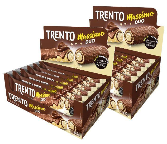 kit 2 Chocolate Trento Massimo Duo Caixa 16un x 30g - 480g - Chocolate ...