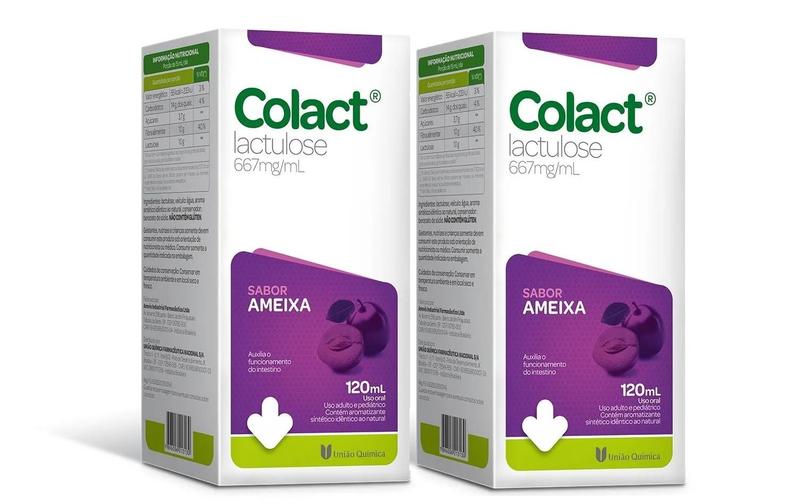 Kit 2 Colact Xarope 120ml Sabor Ameixa - União Química - Medicamentos ...