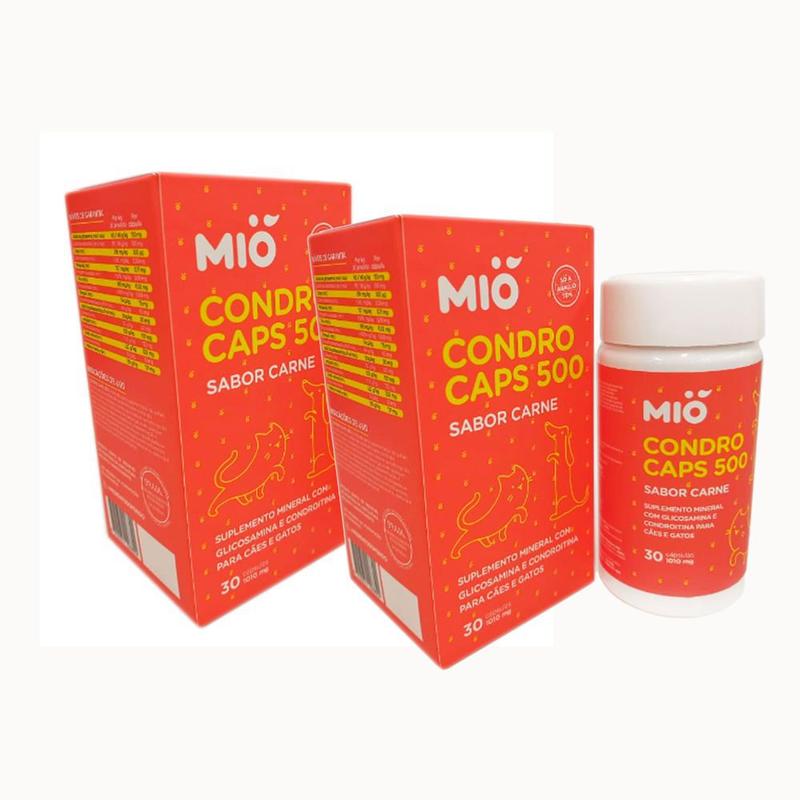 Kit 2 Condro Caps 500 Mió Sabor Carne 30 Cápsulas - Colágeno - Magazine ...