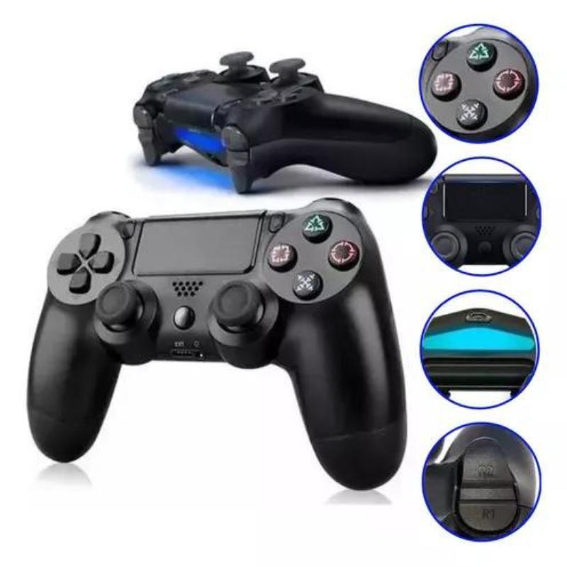 Kit 2 Controles Joystick Compativel Playstation 4 Pc Sem Fio - Double ...
