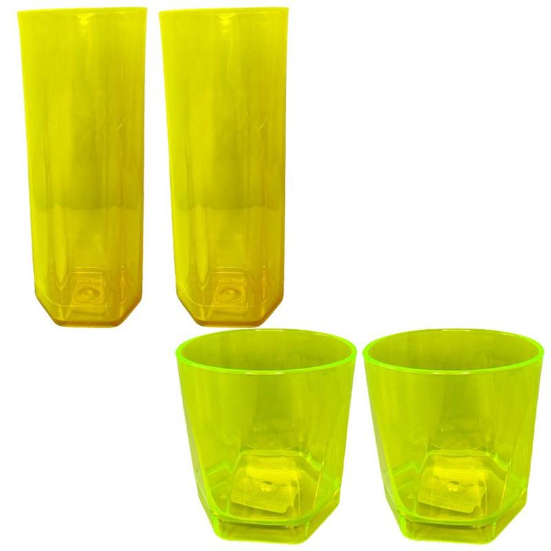 Kit 2 Copos Long Drinks + 2 Copos Whisky Acrílico Arqplast - Copos ...