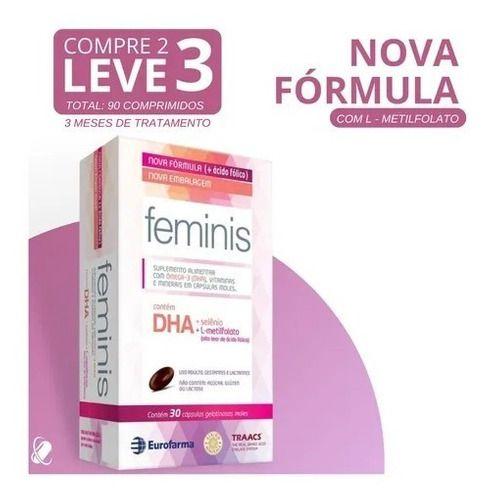 Kit 2 Cxs Feminis Suplemento Alimentar Ômega 3 Dha 30cps - eurofarma ...