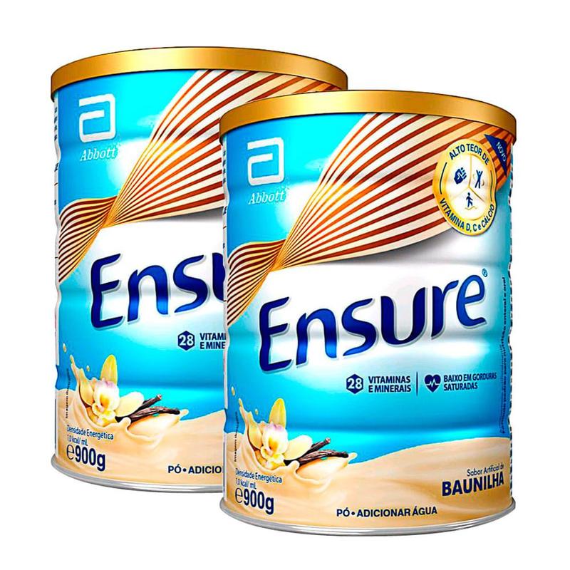 Kit 2 Ensure Baunilha Suplemento Alimentar 900g - Complemento Alimentar ...