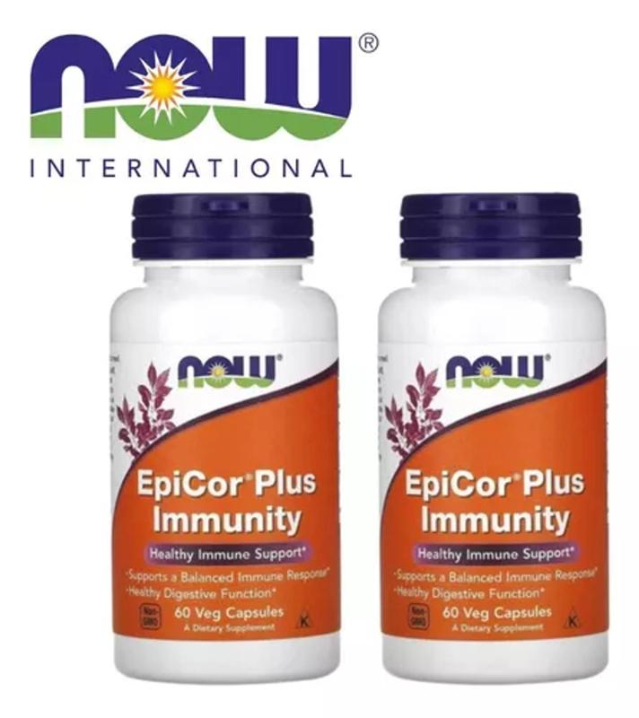 Kit 2 Epicor Plus Immunity 60 Cápsulas Now Foods - Imp Eua - Ômega 3 ...