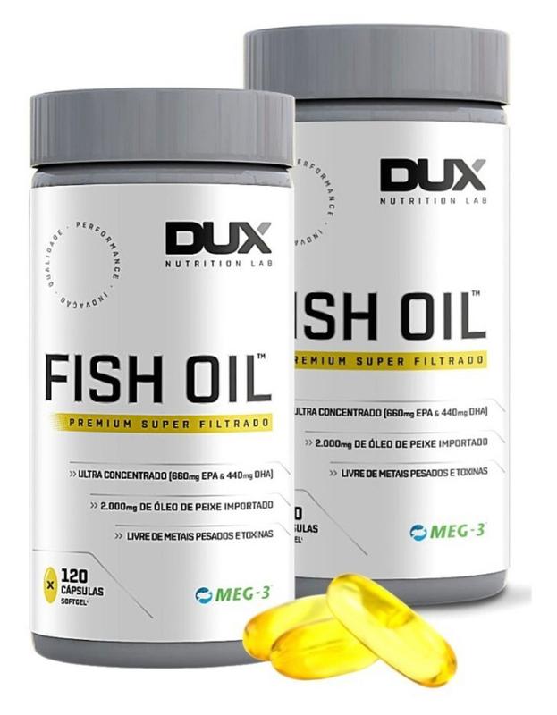 Kit 2 Fish Oil (Omega 3) Dux Nutrition - 120 Capsulas - Ômega 3 / Óleo de Peixe - Magazine Luiza