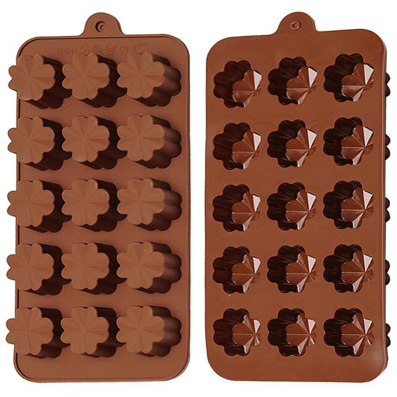 Kit 2 Formas De Chocolate 15 Cavidades Flor 20,5X10,5Cm - 123 Util ...