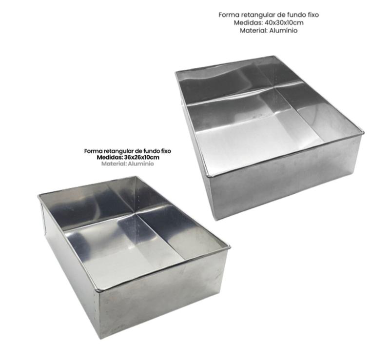 Kit 2 formas retangular alta 40x30x10 36x26x10 ws formas profissional ...
