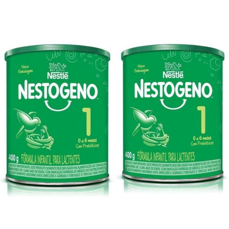 Kit 2 Fórmula Infantil Nestlé Nestogeno 1 Lactantes 400G - Nestle ...